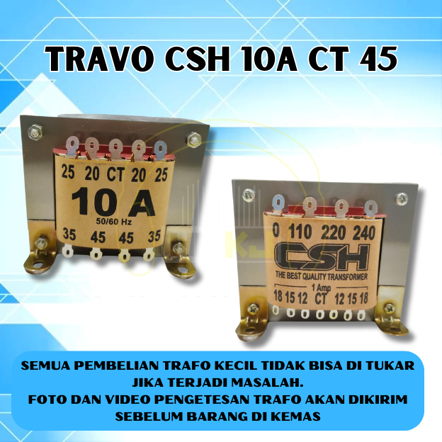 Jual TRAVO TRAFO 10A CT 45V CSH trafo 10 amper ct45 CSH | Shopee Indonesia
