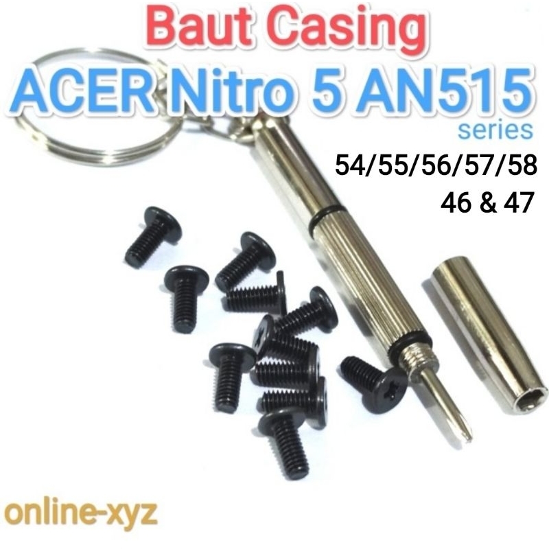 Jual baut mur sekrup casing ACER Nitro 5 AN515 54 55 56 57 58 43 46 47 ...