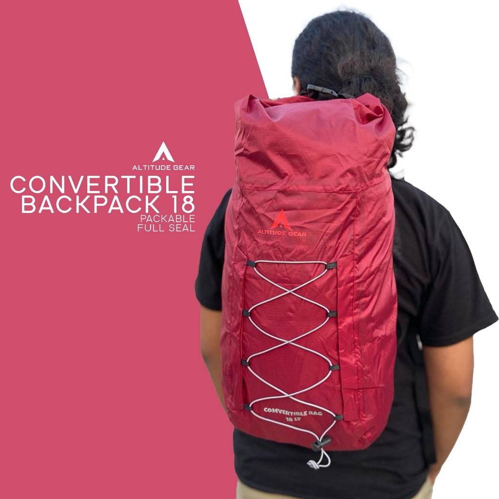 Jual Altitude Gear Convertible Tas Ransel Lipat Roll Top Pria Wanita ...