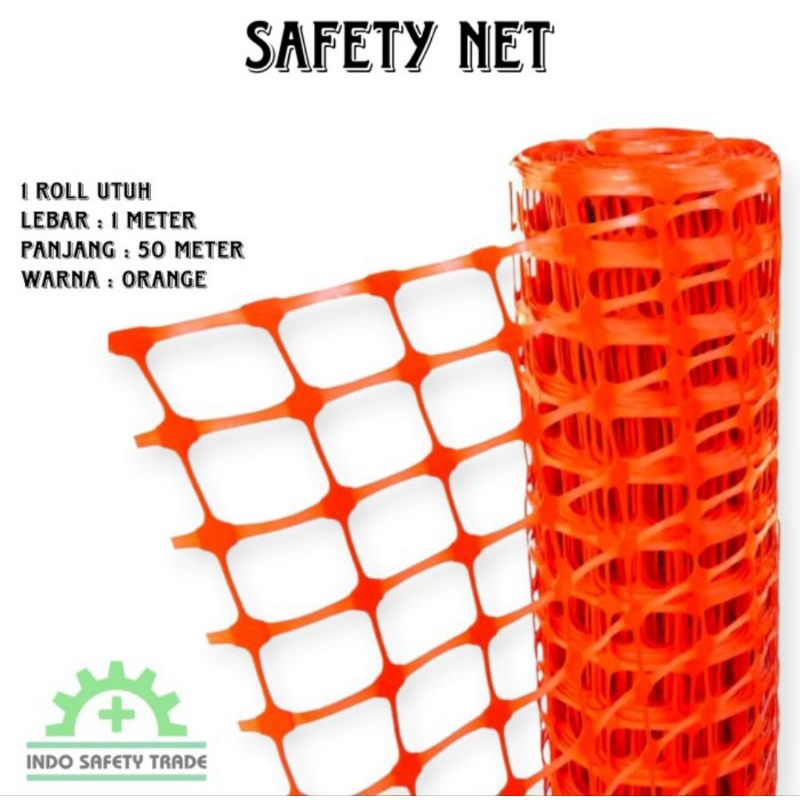 Jual Safety Net Jaring Safety Orange 1Roll Proyek Panjang 50Meter ...