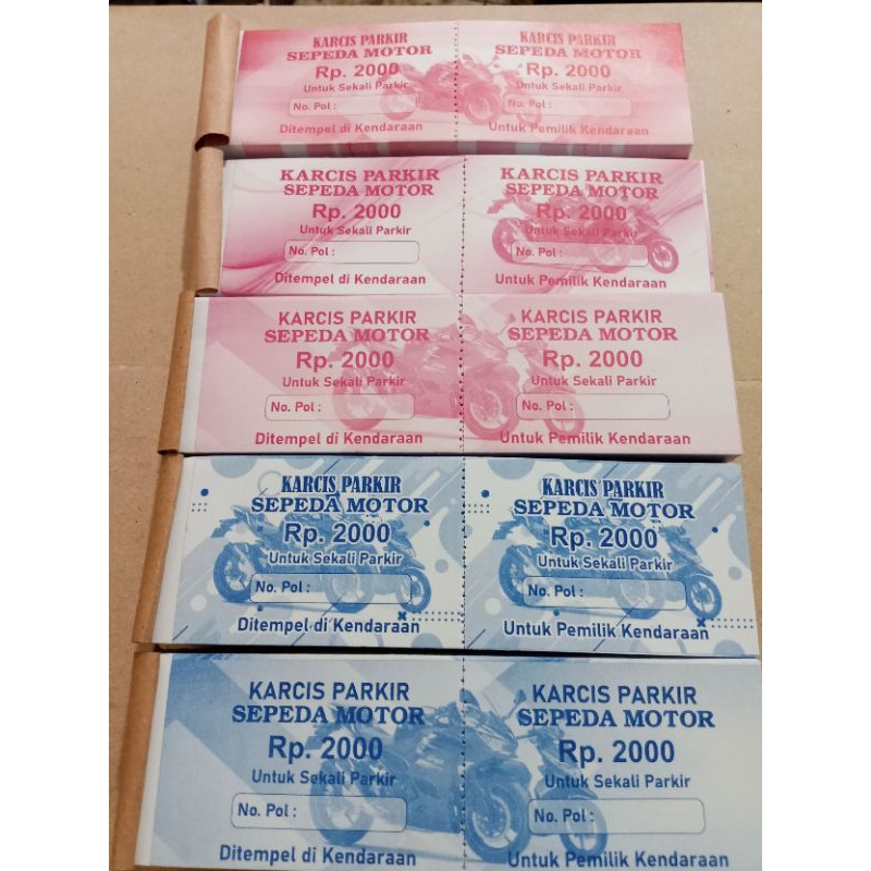 Jual KARCIS PARKIR MOTOR NOMINAL 2.000 | Shopee Indonesia