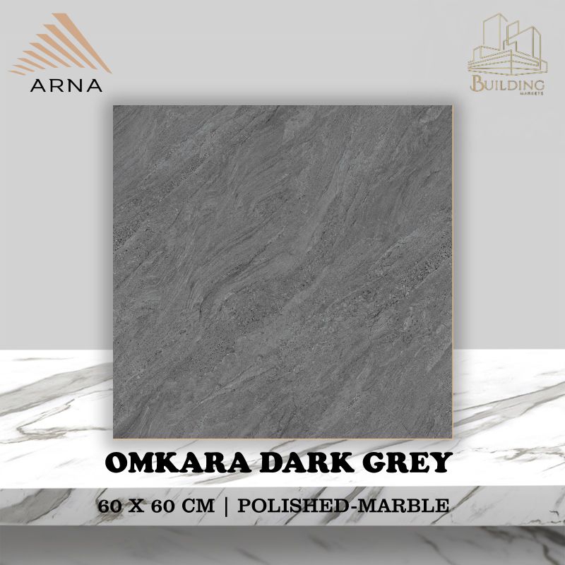 Jual Granite Lantai 60x60 OMKARA DARK GREY/GLOSSY/ARNA/SERIES | Shopee Indonesia