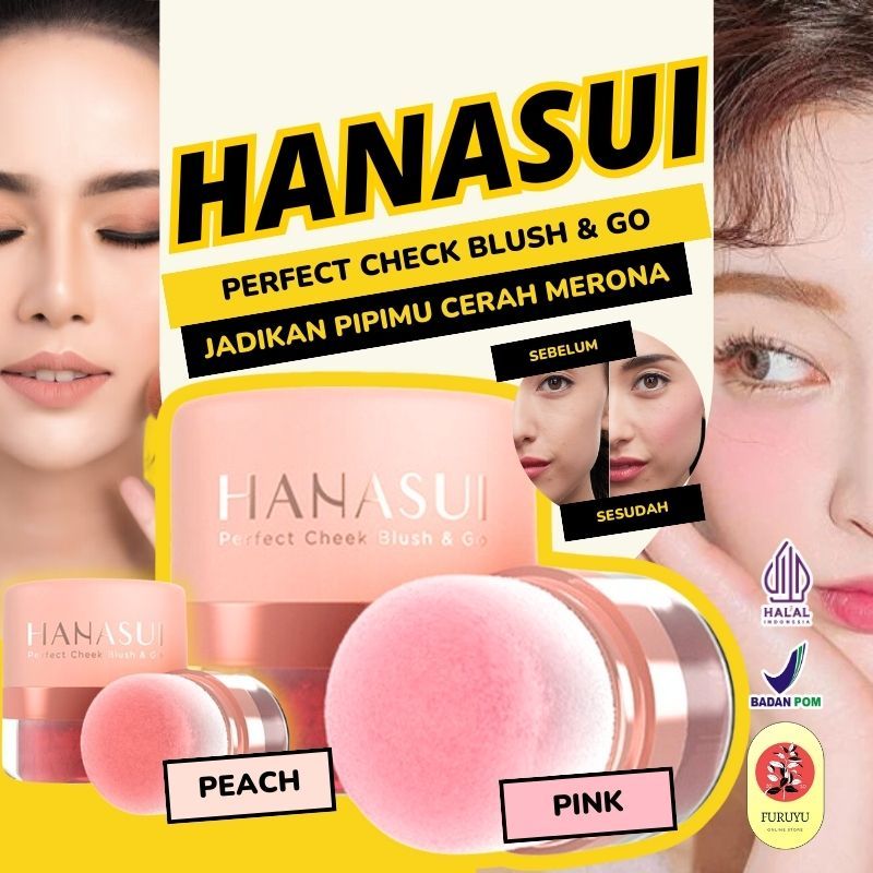 Jual Blush On Hanasui Perfect Cheek Blush Powder Pigmented Natural Matte Waterproof Tahan Lama ...