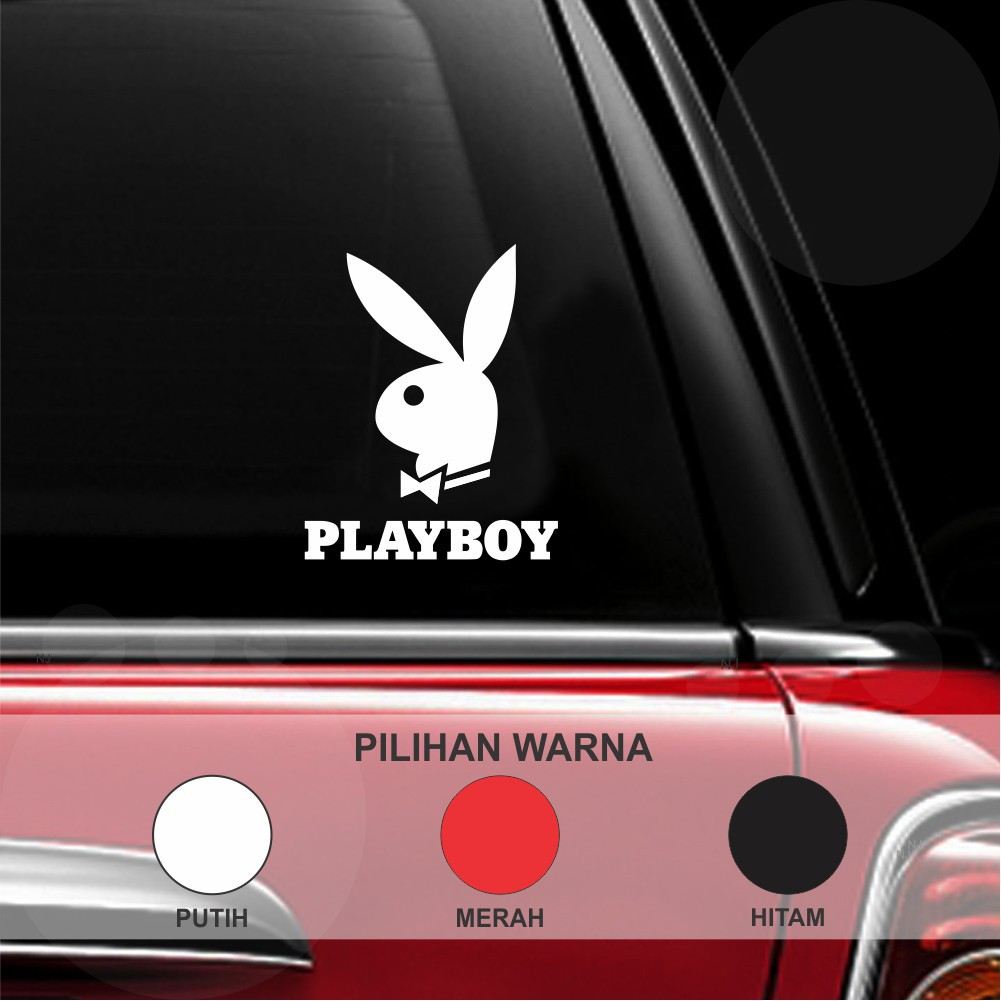 Jual Stiker Kaca Mobil Body Mobil Playboy Play Boy Stiker Cutting ...