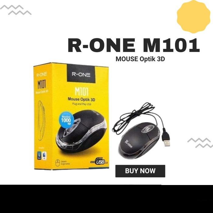 Jual Mouse Usb Laptop Komputer USB R-One M101 | Shopee Indonesia