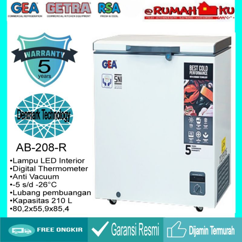 Jual GEA CHEST FREEZER AB-208R/FREEZER BOX GEA KAPASITAS 210L/FREEZER ...