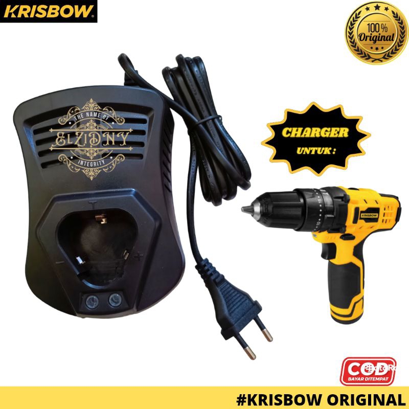 Jual Charger Krisbow Battery cordless 12V Casan Baterai 12 Volt ...
