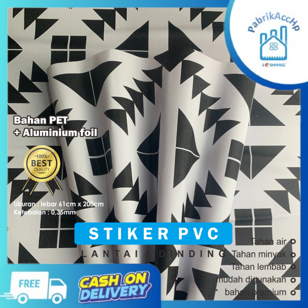 Jual Stiker Dinding Motif Kotak Hitam dan Putih/Walpaper Dinding/Stiker ...