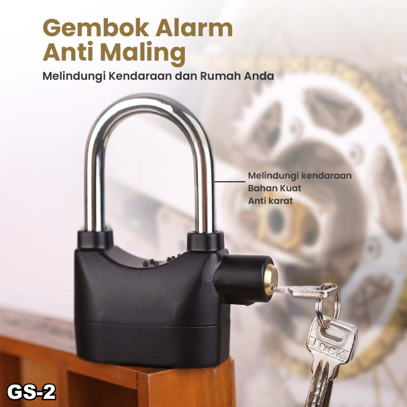 Jual Gembok Alarm Motor Gembok Sirine Anti Maling | Shopee Indonesia