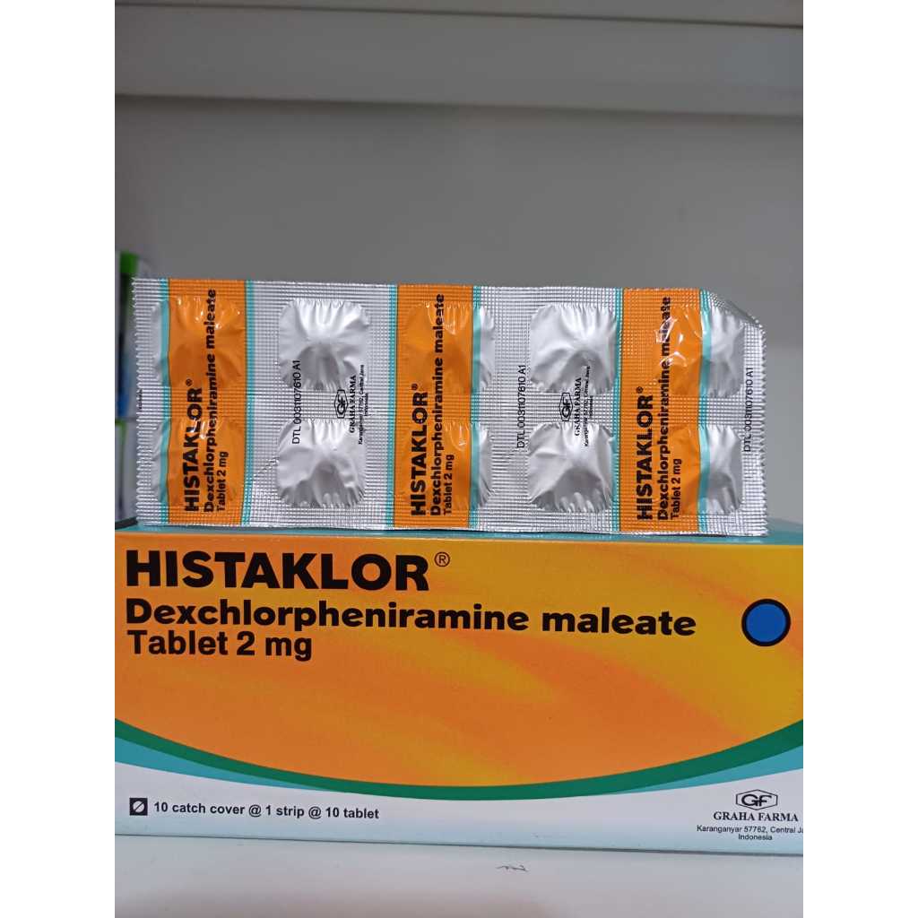 Jual Histaklor untuk elergi Dexchlorpheniramine maleate 2mg | Shopee ...