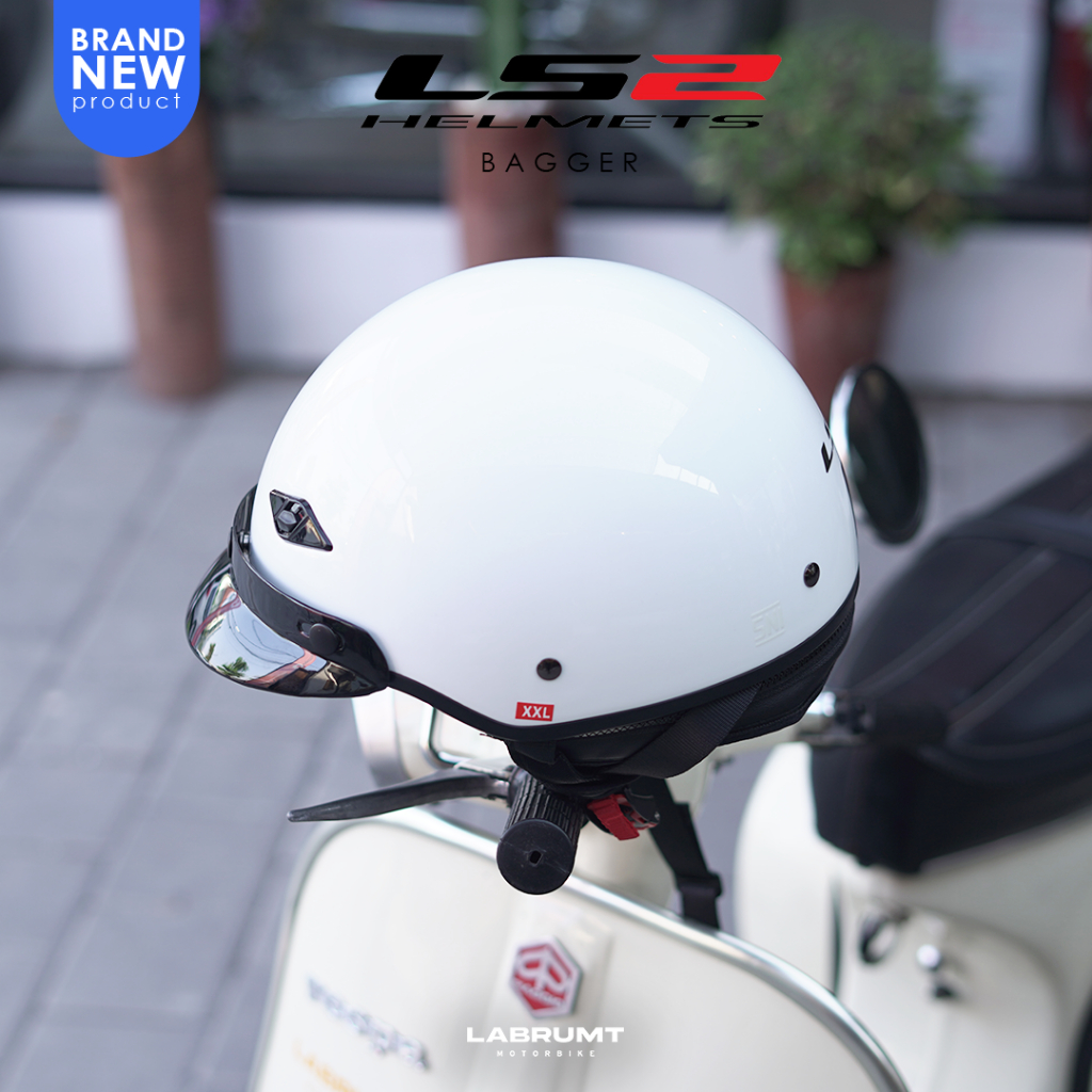Jual Helm LS2 OF568 Bagger Solid Gloss White XXL | Shopee Indonesia