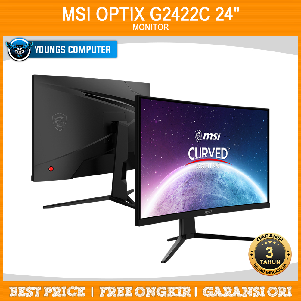 Jual LED MSI OPTIX G2422C 24" CURVE VA FHD 180hz 1ms Gaming Monitor | Shopee Indonesia
