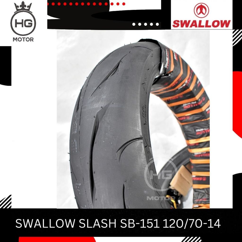 Jual BAN BELAKANG SWALLOW SB151 SLASH SOFT COMPOUND 120/70 RING 14 PCX ...