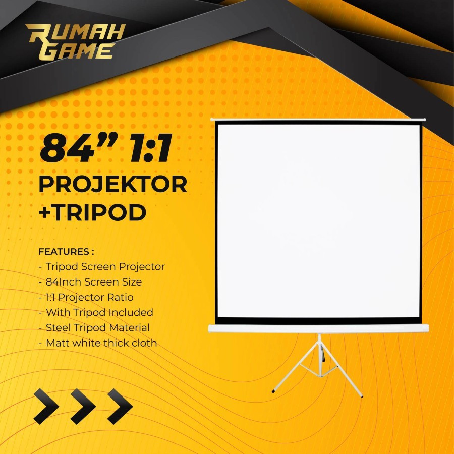 Jual Tripod Screen Projector 84" Portable Layar Proyektor 84 Inch ...