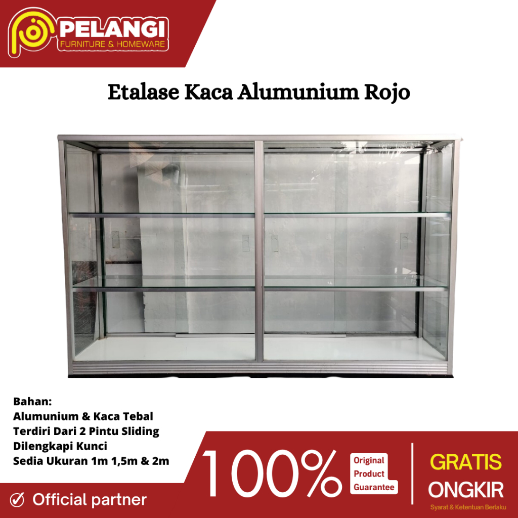 Jual Etalase Kaca Alumunium Rojo | Etalase Alumunium | Etalase Display ...