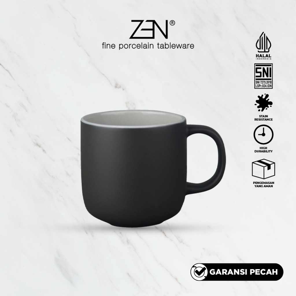 Jual ZEN Mug Purity Series-Dark Grey 375 ml | Shopee Indonesia