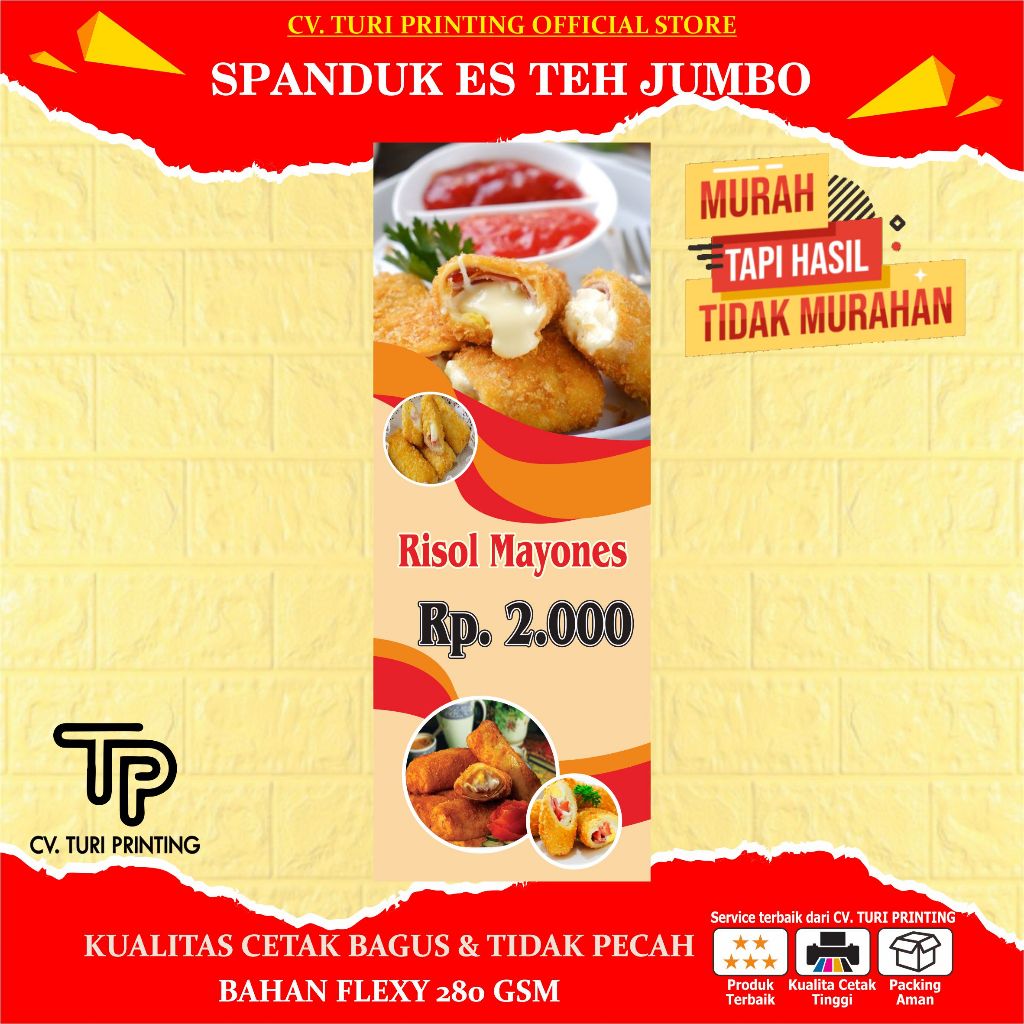 Jual SPANDUK PLANK TOKO MEREK USAHA MAKANAN DLL CUSTOM DESAIN UK ...