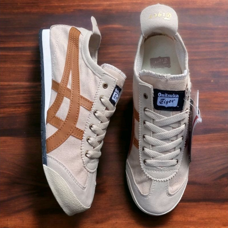 Jual Sneakers Jepang Pria Wanita Cream Mocca Brown Coklat Bahan Kanvas ...