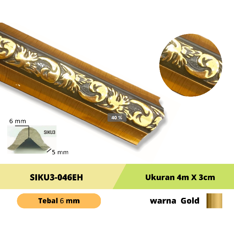 Jual Lis Siku Plafon PVC 2m x 3cm | Shopee Indonesia