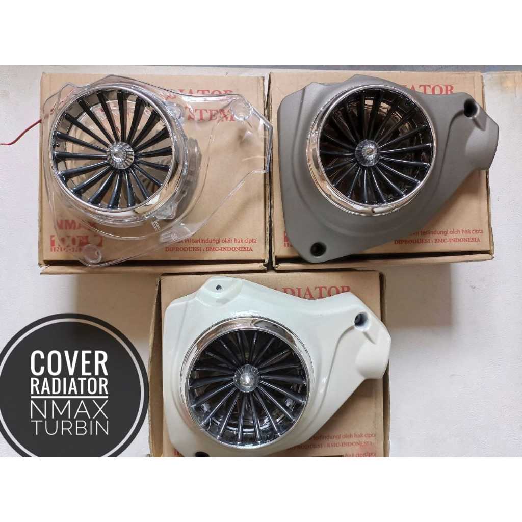 Jual Cover radiator NMAX old model turbin + kipas grey/putih/bening ...
