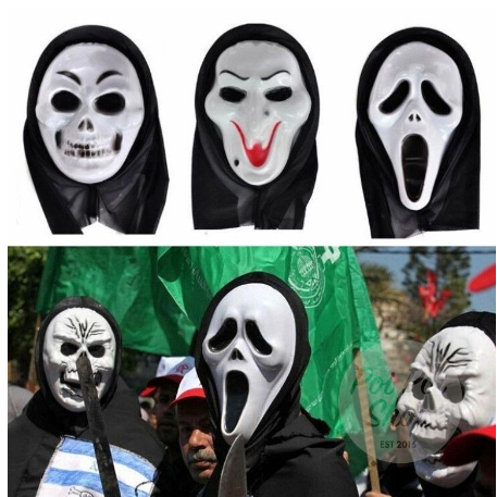 Jual topeng hacker /topeng squid / anonymous / topeng vendetta | Shopee ...
