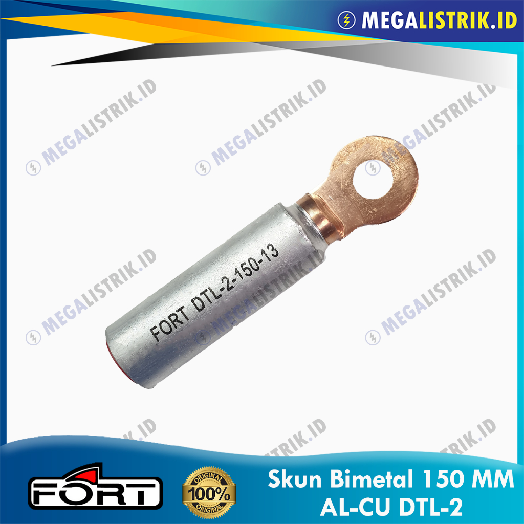 Jual FORT SKUN BIMETAL AL-CU 150MM / CABLE LUG DTL-2-150 MM / SCUN KABEL ALUMINIUM TEMBAGA 150 ...