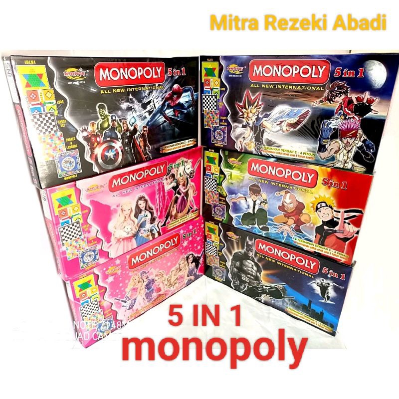 Jual Monopoly International 5in1 monopoly universal Mainan anak ...