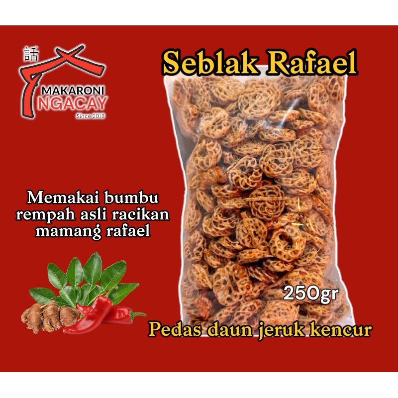 Jual Kerupuk Seblak Rafael Kering 250gr pedas daun jeruk kencur ...