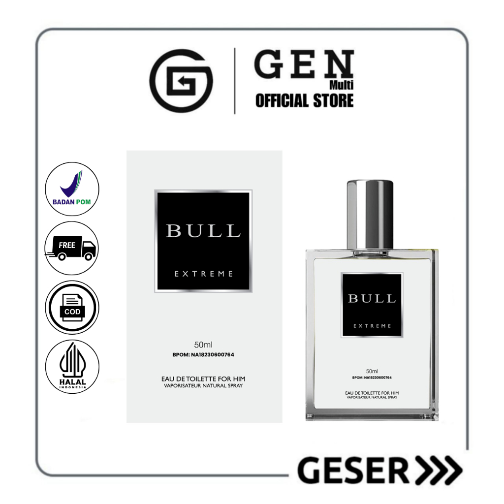 Jual GEN - [BPOM] Parfum Bull Extreme 50ml Premium / Parfum Bull ...