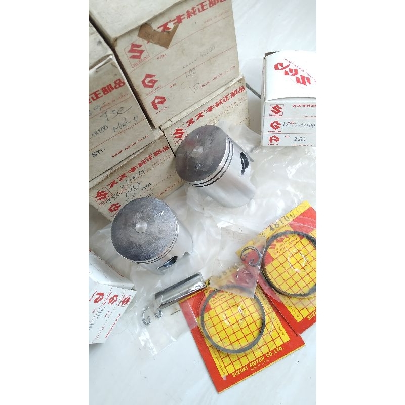 Jual Piston seher seker set ring seher Suzuki Ts100 Ts 100 C Os 100 original | Shopee Indonesia