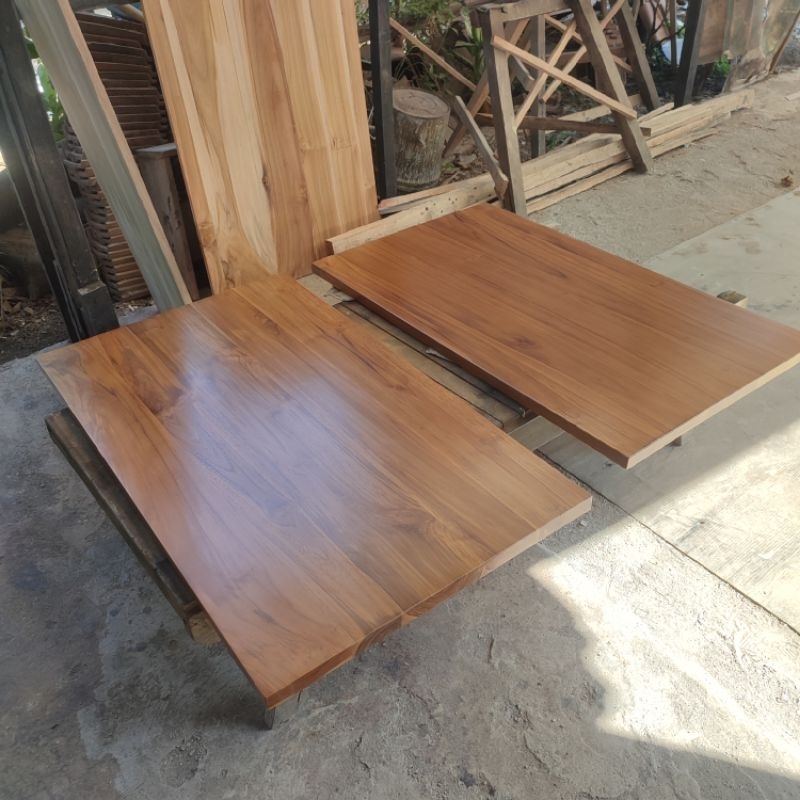 Jual papan meja plus lubang 150x60 kayu jati asli | Shopee Indonesia
