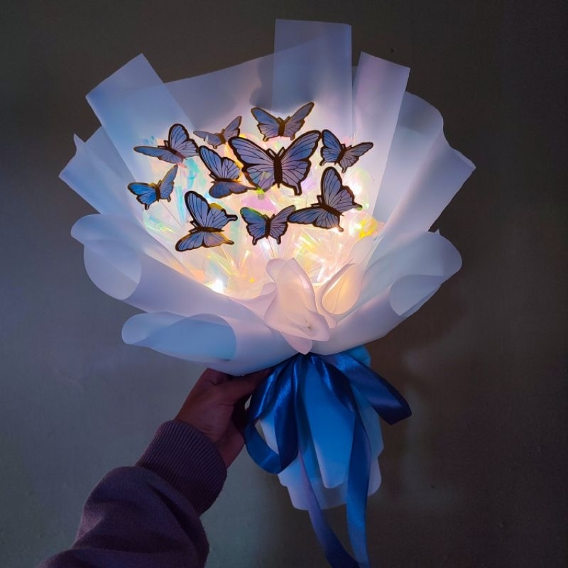 Jual Buket kupu-kupu free LED | butterfly bouquet | flower bouquet ...