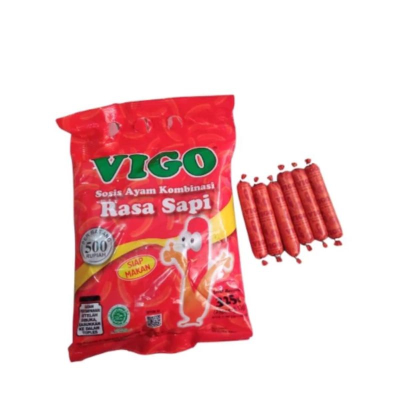 Jual SOSIS VIGO SOSIS AYAM KOMBINASI RASA SAPI ISI 25 PCS | Shopee ...