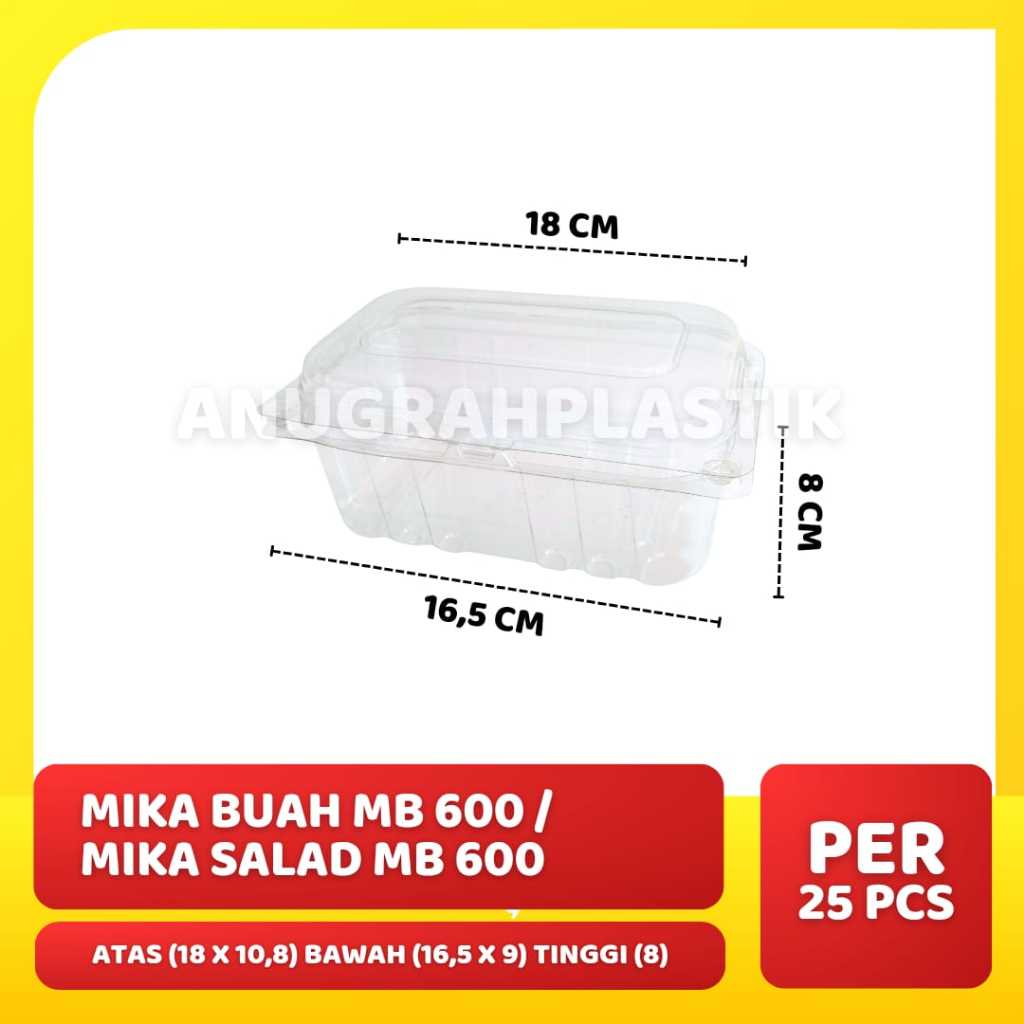 Jual Mika Buah MB 600 / Mika salad MB 600 PER 25 PCS | Shopee Indonesia