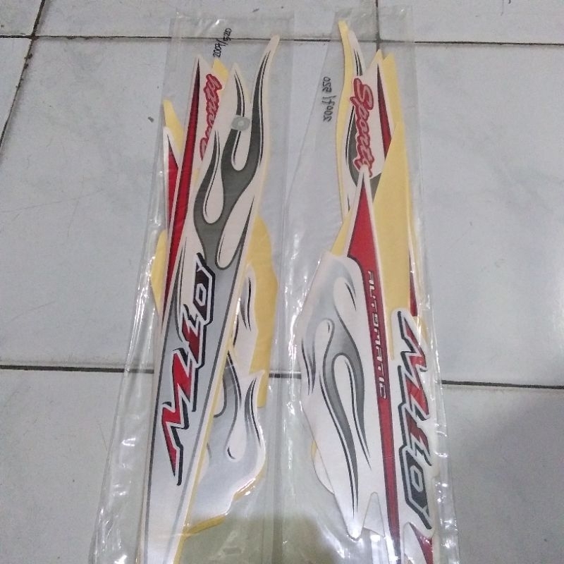 Jual Striping Lis sticker standar ORI yamaha mio sporty 2006 api biru ...