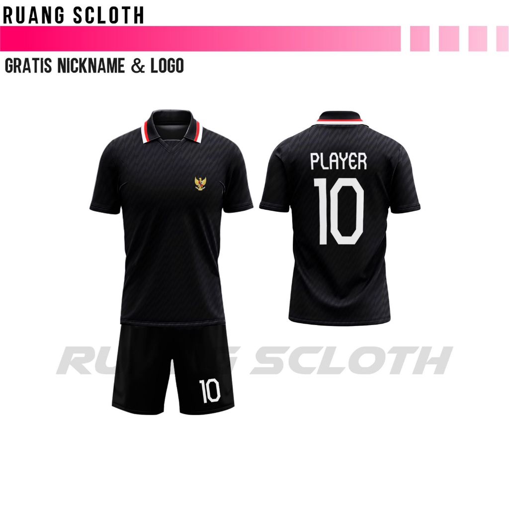 Jual Jersey Timnas Indonesia Hitam Terbaru 2023/2024 Gratis Pasang Nama dan Nomor Punggung ...
