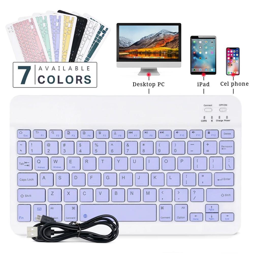 Jual GOOJODOQ 10 inch Wireless Bluetooth Keyboard Lightweight Portable ...