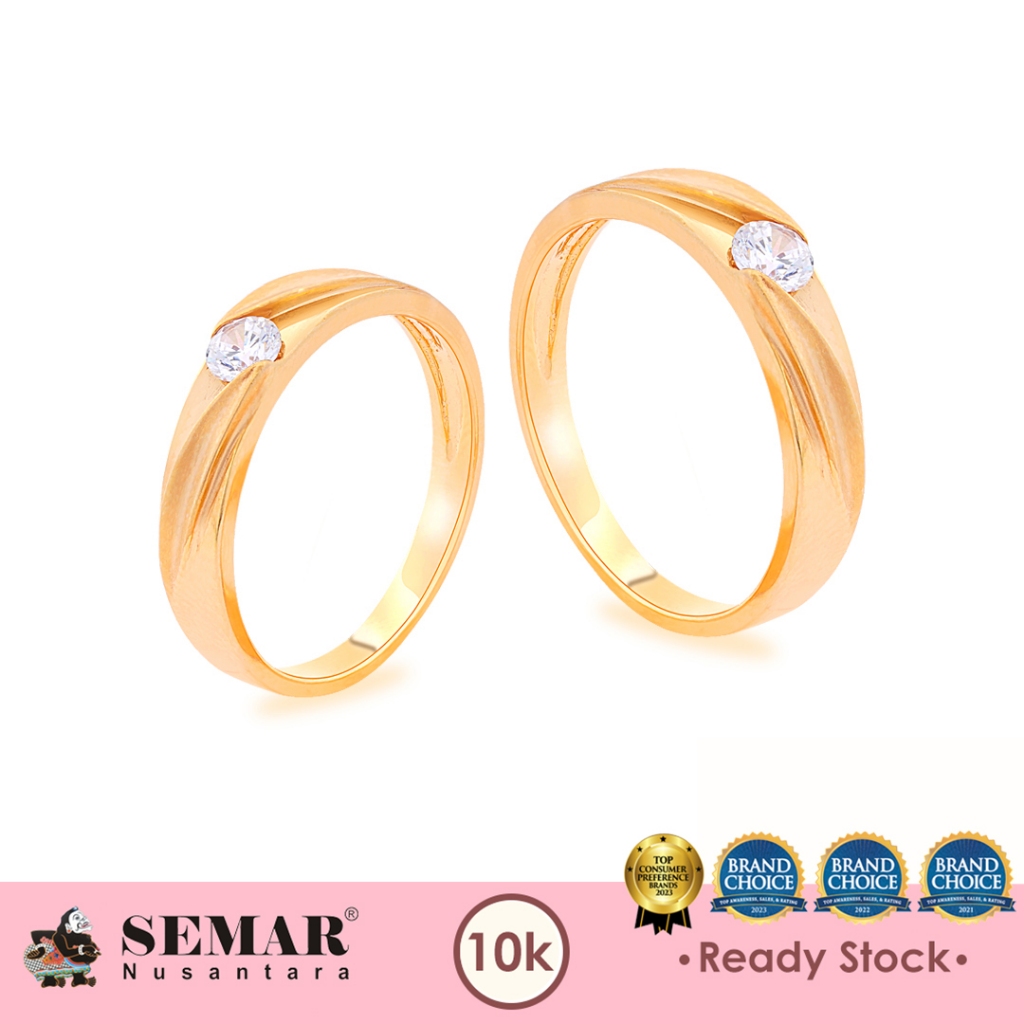 Jual Cincin Emas Zanna Wedding Ring Gold Cincin Nikah 10K Semar Nusantara | Shopee Indonesia