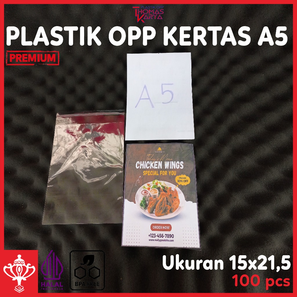 Jual Plastik Kertas A4 F4 HVS A3 A5 A6 A7 isi 100 Kantong OPP Blangko Undangan Jasmine Ijazah ...