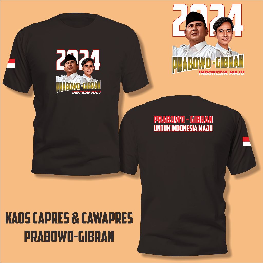 Jual KAOS PRABOWO - GIBRAN CAPRES CAWAPRES 2024 PREMIUN QUALITY. ORIGINAL COTTON COMBED | Shopee ...