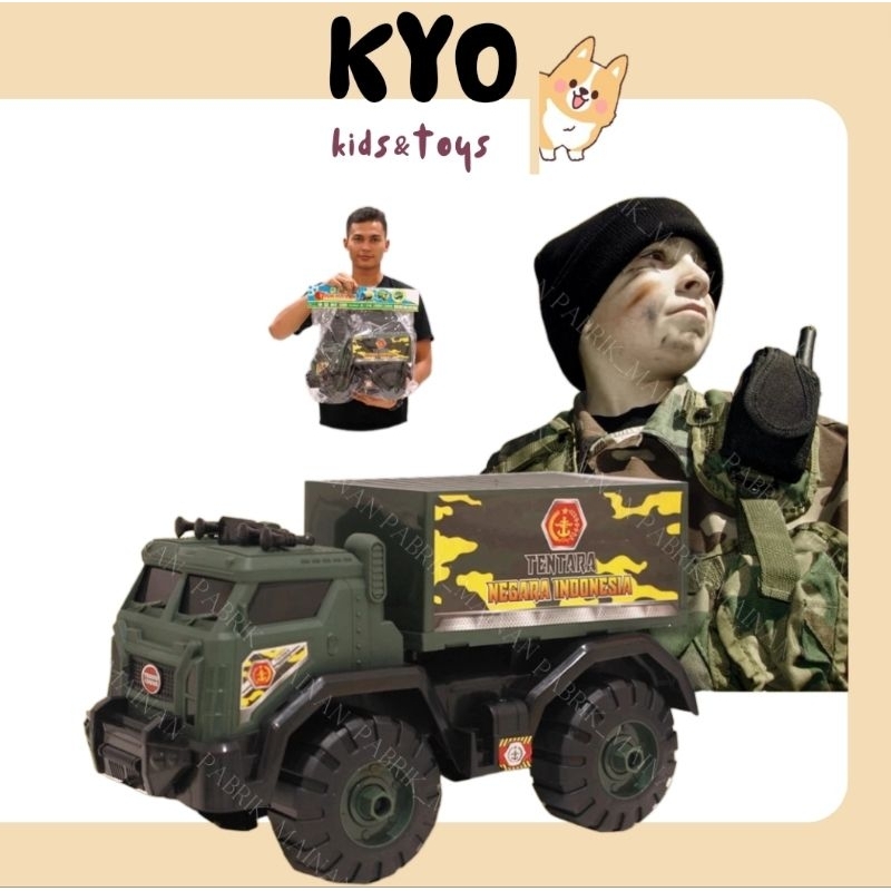 Jual Mainan Anak Truk Box Besar TNI Tentara Army KTG Mainan Mobil Truck ...