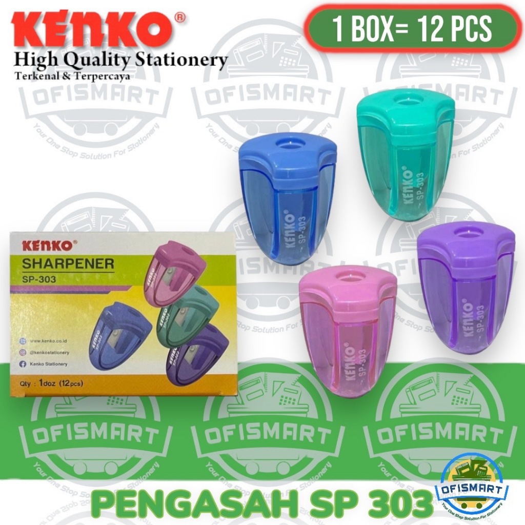 Jual Kenko Serutan Pengasah Pensil SP 303 | @1Ktk=12PCs | Shopee Indonesia