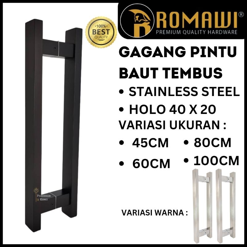 Jual PULL GAGANG PEGANGAN HANDLE PINTU TARIK KACA KOTAK STAINLESS ...