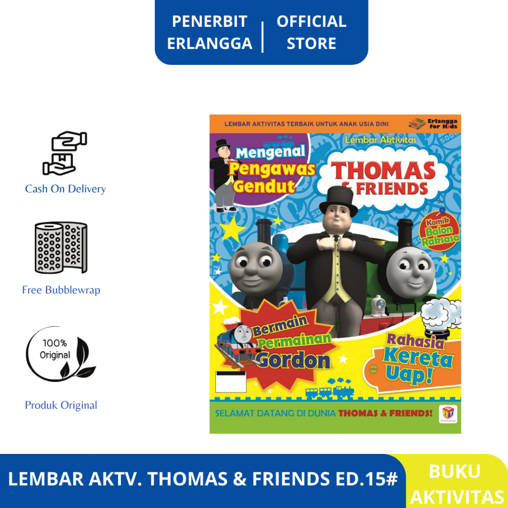 Jual BUKU AKTIVITAS ANAK: LEMBAR AKTV. THOMAS & FRIENDS ED.15# -ERLANGGA | Shopee Indonesia