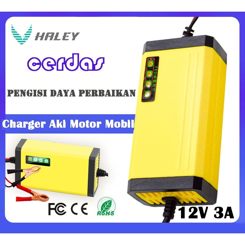 Jual Charger Aki Motor Charger Aki Portable Motorcycle Alat Cas Aki 12V ...