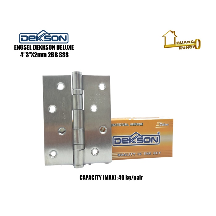 Jual Engsel Pintu 4 Inch Dekkson Deluxe 4"x3"x2mm 2BB SSS Hinge Dekson ...