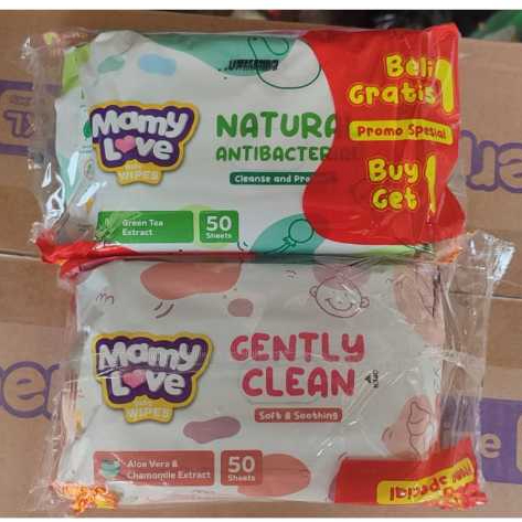 Jual Mamylove Mamy love baby wipes tisu basah b1g1 50s+50s | Shopee ...