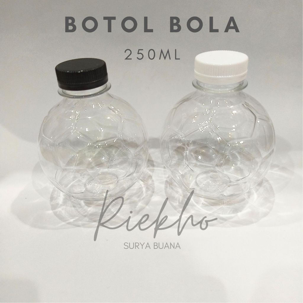 Jual [50 PCS] Botol Plastik BOLA 250 ML / Botol PET (botol+tutup ...