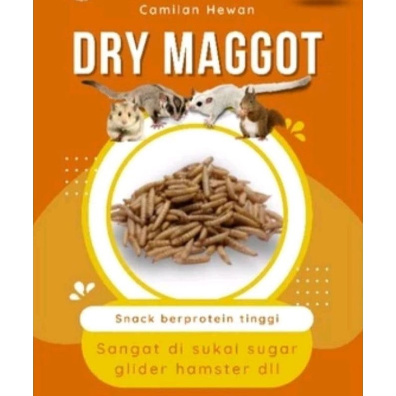 Jual Maggot Kering Dried Maggot Cemilan Hamster, Burung, Ikan, Landak ...