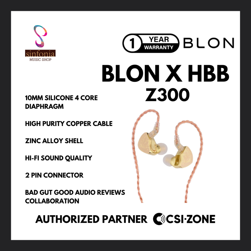 Jual Blon x HBB Z300 10mm Silicone Diaphragm In Ear Earphone | Shopee Indonesia